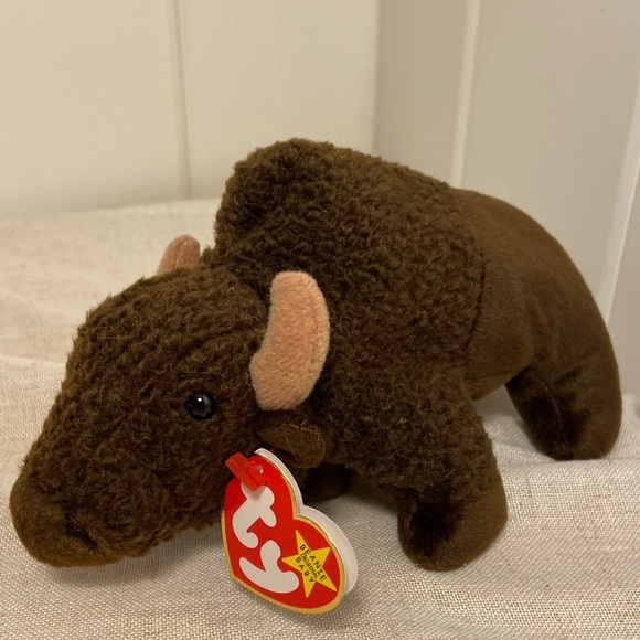 Ty | Toys | Vintage 998 Ty Beanie Babies Roam The Buffalo 9s Plush ...